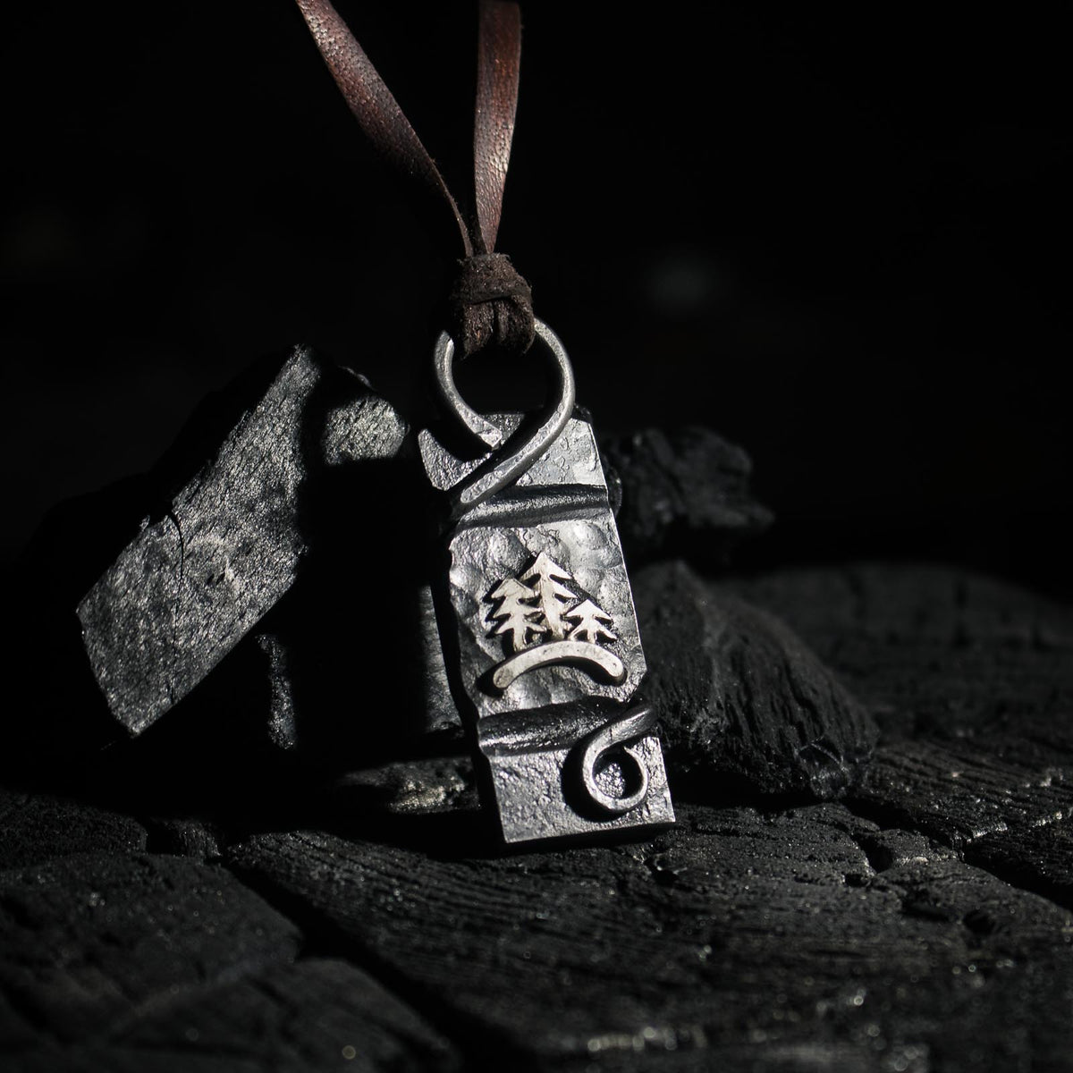 Hand-Forged Iron Forest Pendant – Lufolk